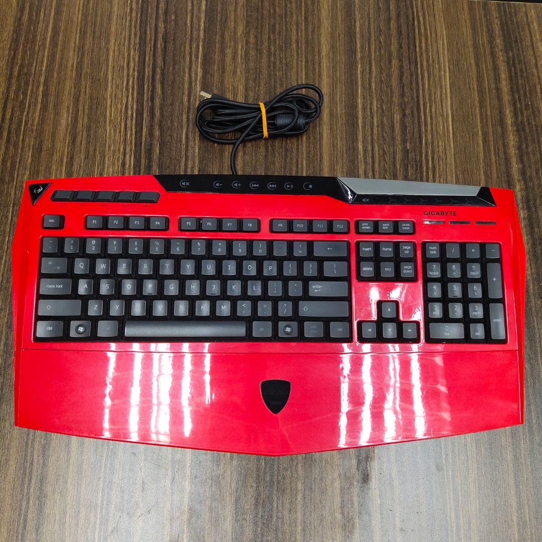 Gigabyte Gaming Keyboard Professional Red for Computer PC Laptop (USED ...