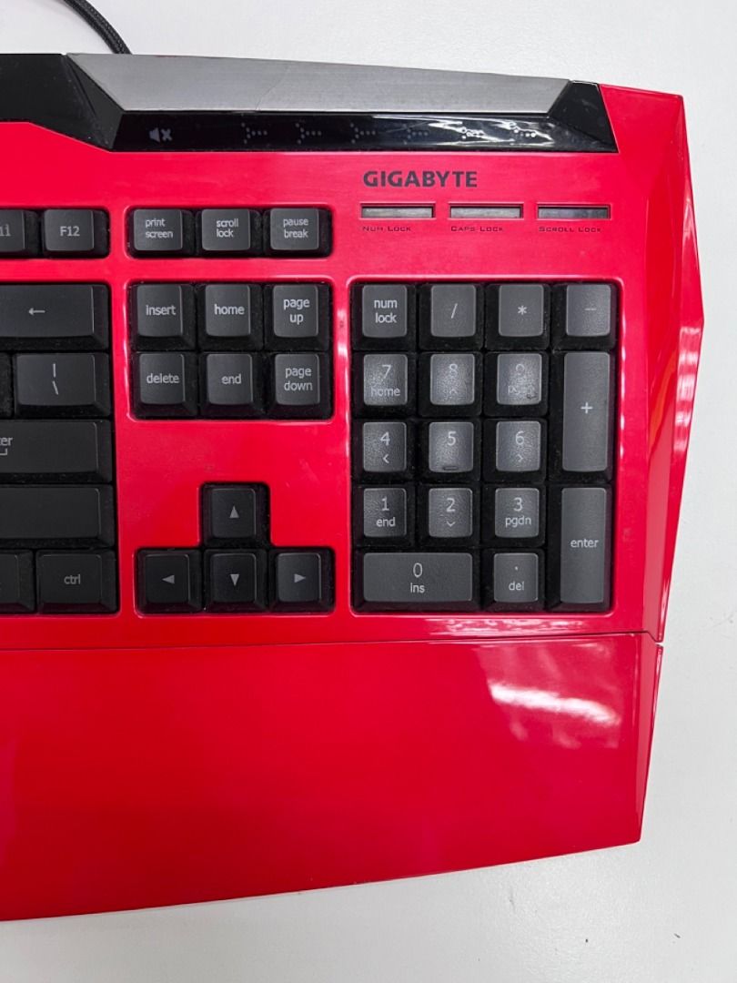 Gigabyte Gaming Keyboard Professional Red for Computer PC Laptop (USED ...