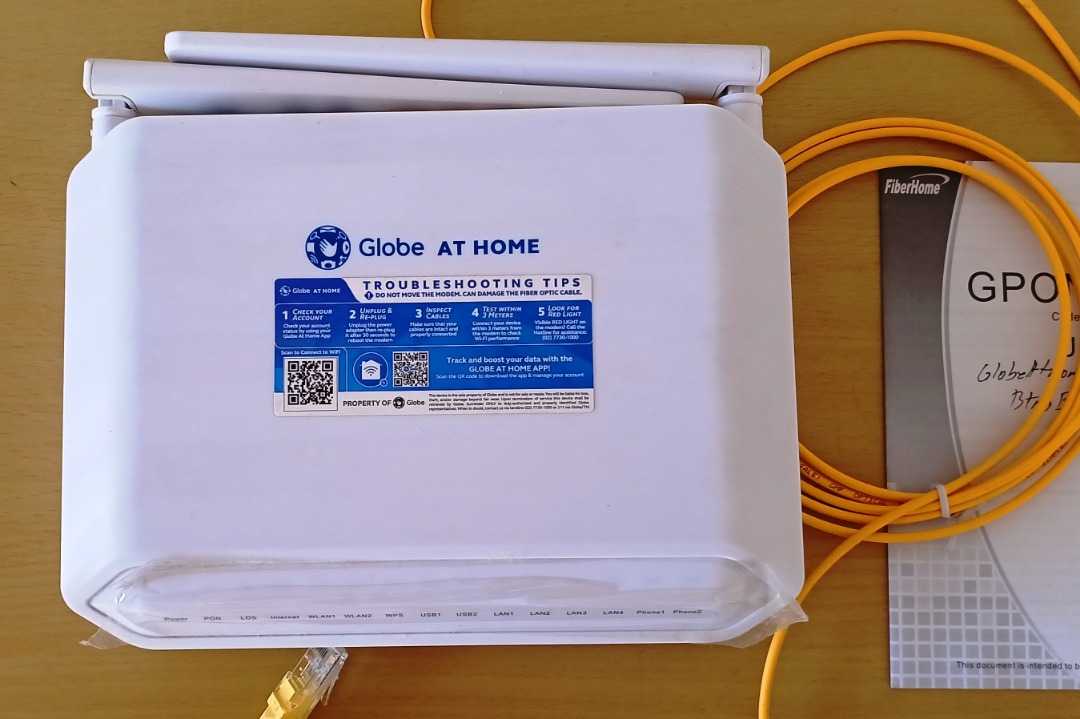 Globe At Home Fiber Modem Router GPON ONU HG6245D, Computers & Tech, Parts & Accessories ...
