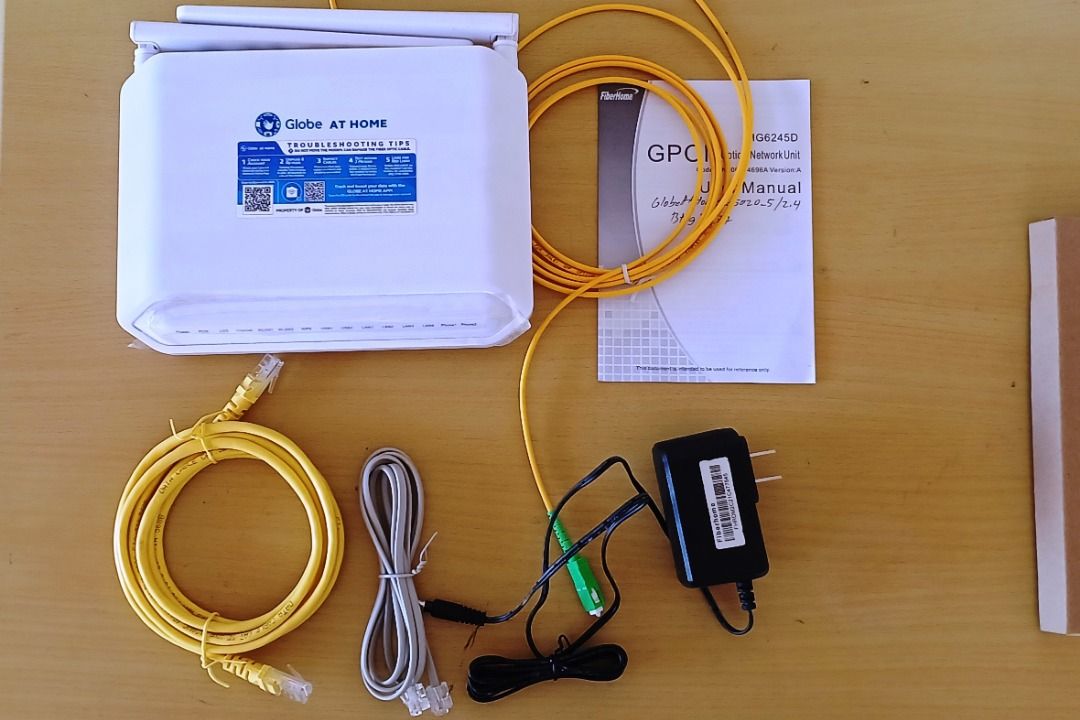Globe At Home Fiber Modem Router GPON ONU HG6245D, Computers & Tech, Parts & Accessories ...