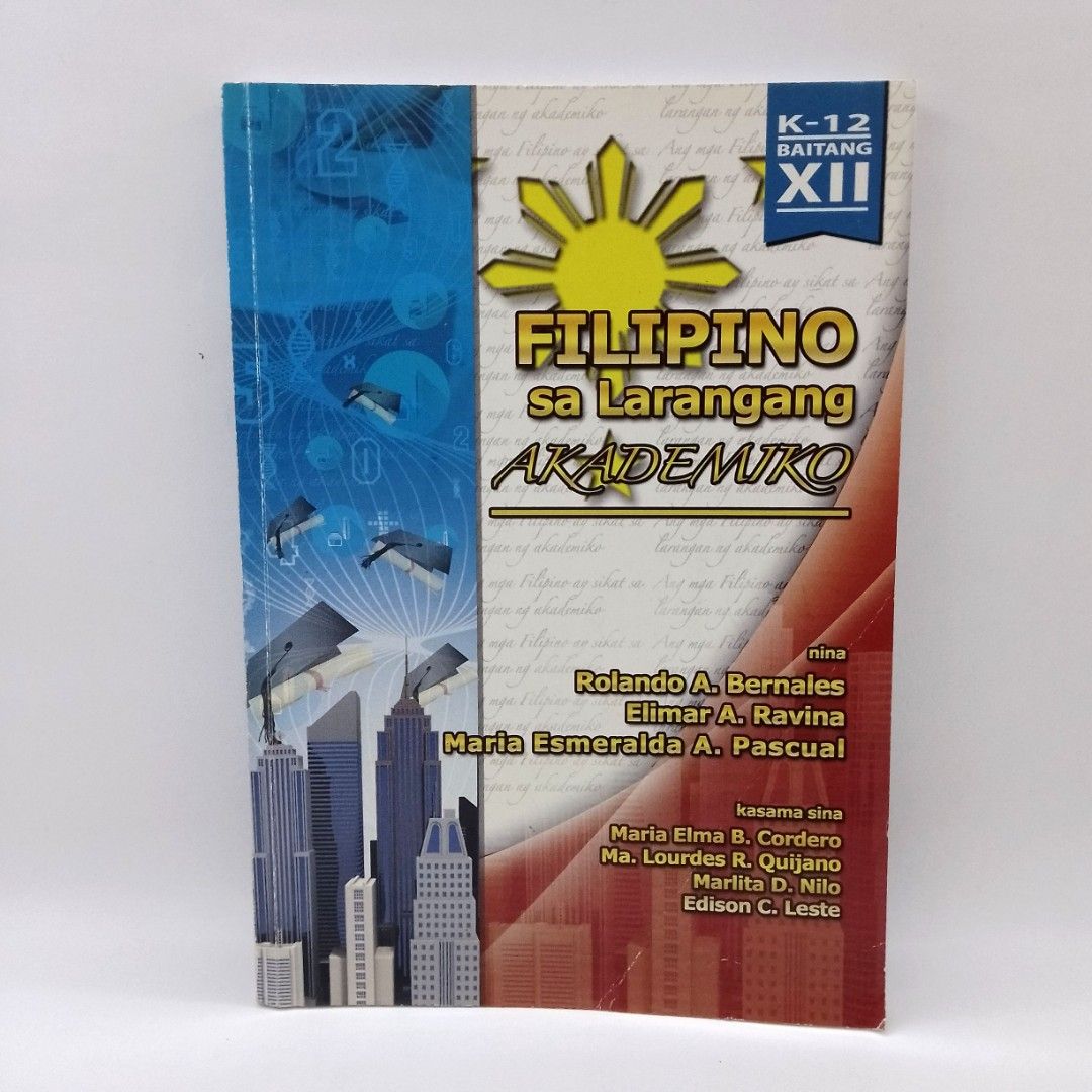 Grade 12 Senior High School textbook Filipino sa Larangang Akademiko ...