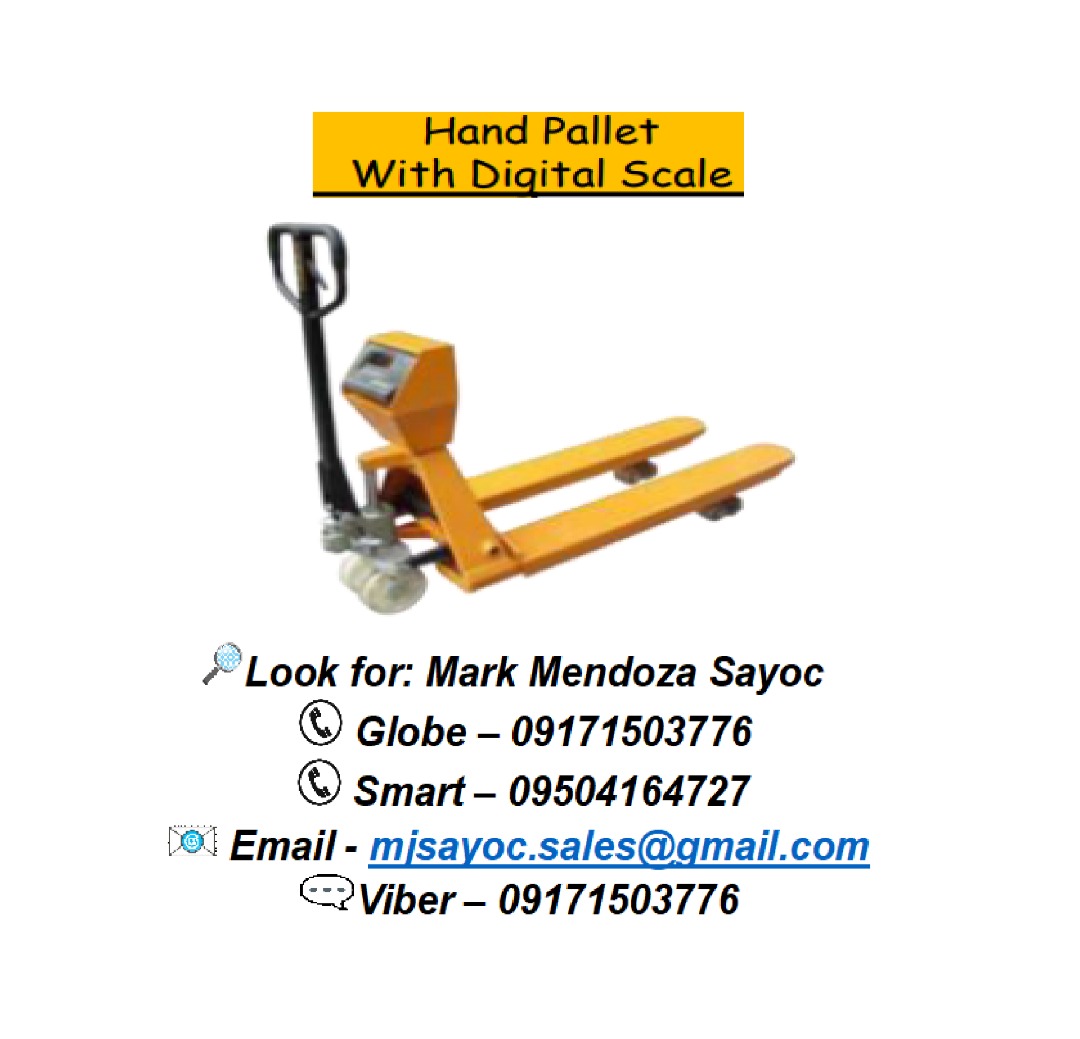Hand Pallet With Digital Scale, Commercial & Industrial, Construction ...