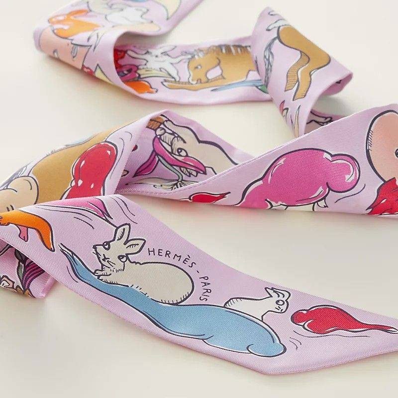 Hermes Mille Ct Lapins Rabbit Twilly 2023, 名牌, 飾物及配件 - Carousell