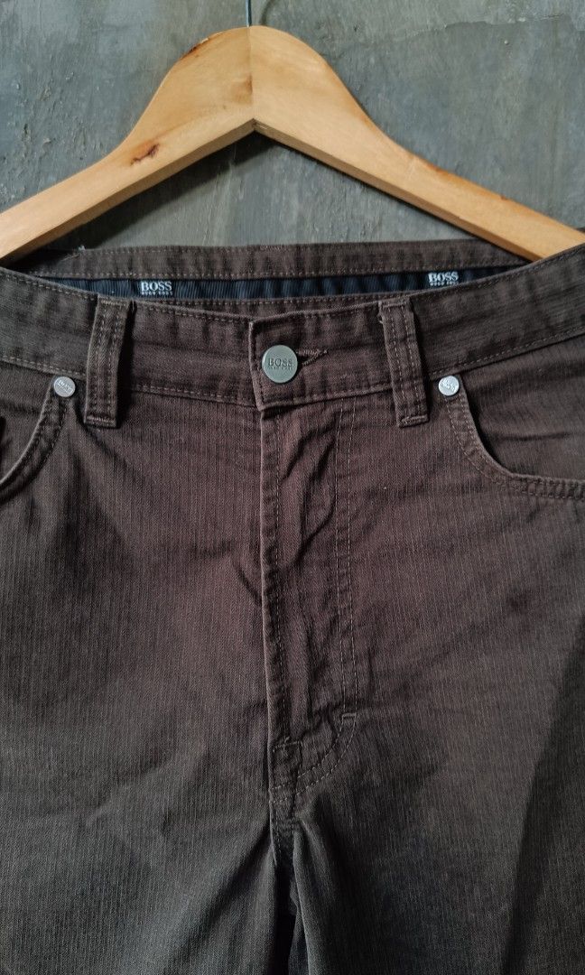 Hugo Boss Brown Alabama Straight Cut Pants, Men's Fashion, Bottoms ...