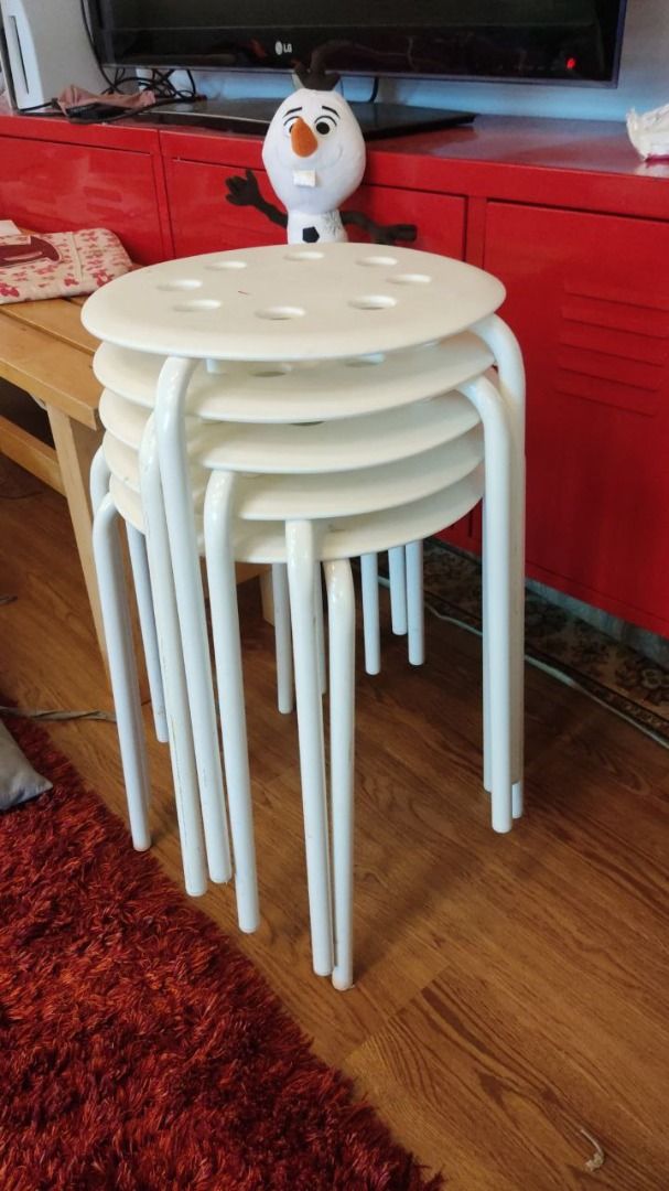 IKEA MARIUS Stool (white), Furniture & Home Living, Furniture, Chairs ...