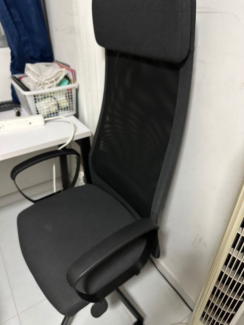 IKEA Markus Office Chair, dark grey, Furniture & Home Living, Furniture ...