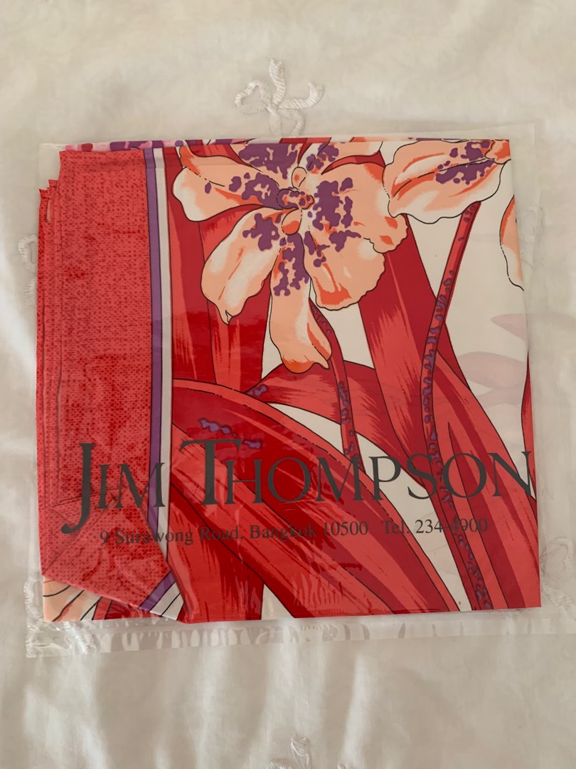 Jim Thompson silk scarf, Luxury, Accessories on Carousell