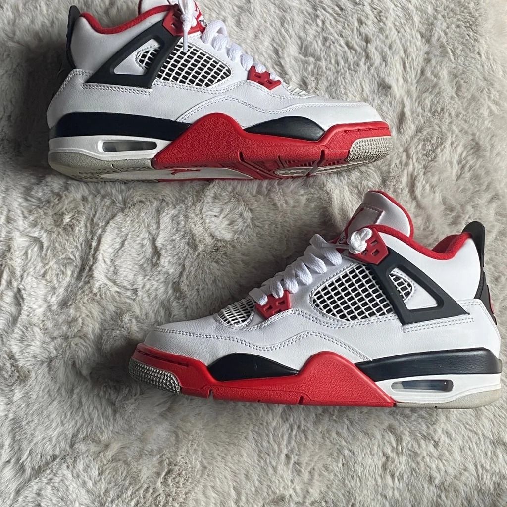 Jordan 4 Retro Fire Red, Men's Fashion, Footwear, Sneakers on Carousell