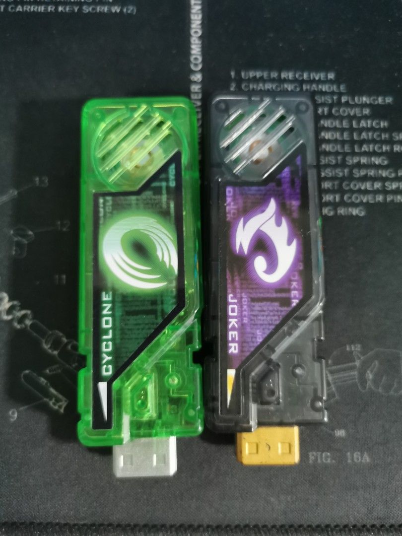 Kamen Rider W Cyclone & Joker DX Gaia memory, Hobbies & Toys, Toys ...