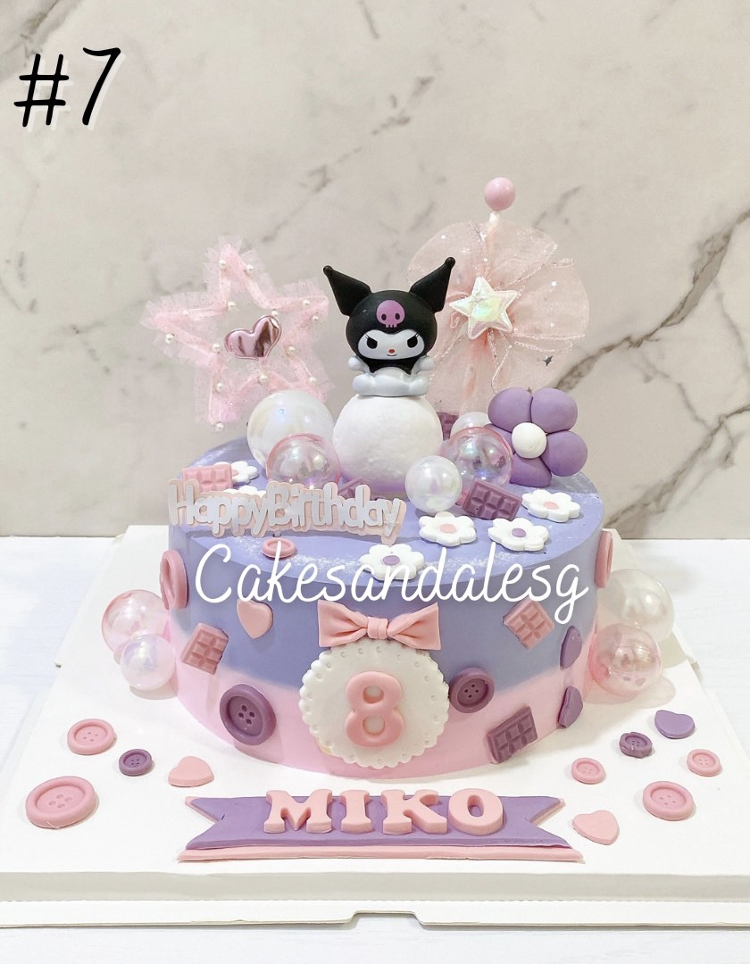Kuromi Cake [ Design #7 ], Food & Drinks, Homemade Bakes on Carousell
