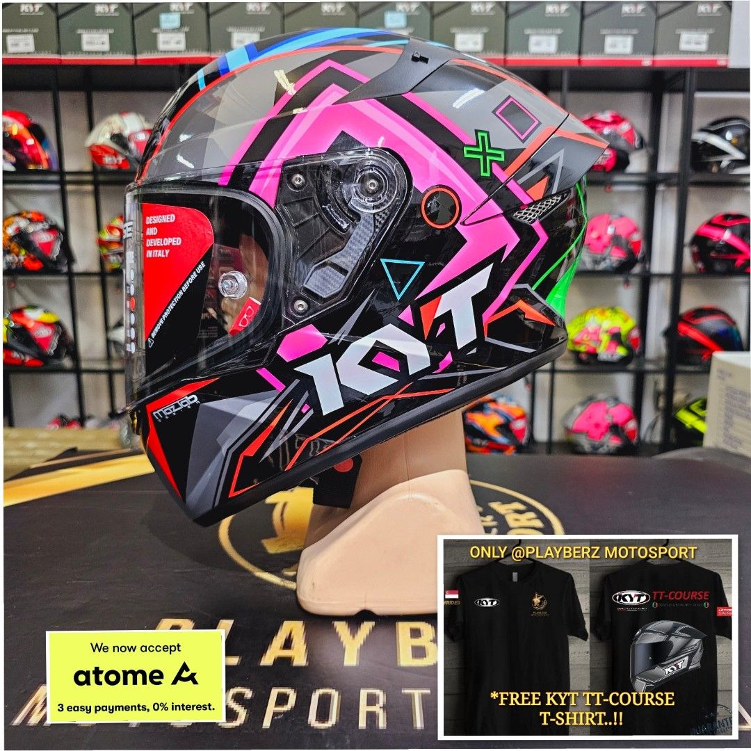 KYT TT COURSE RATHAPARK HELMET, Motorcycles, Motorcycle Accessories on Carousell