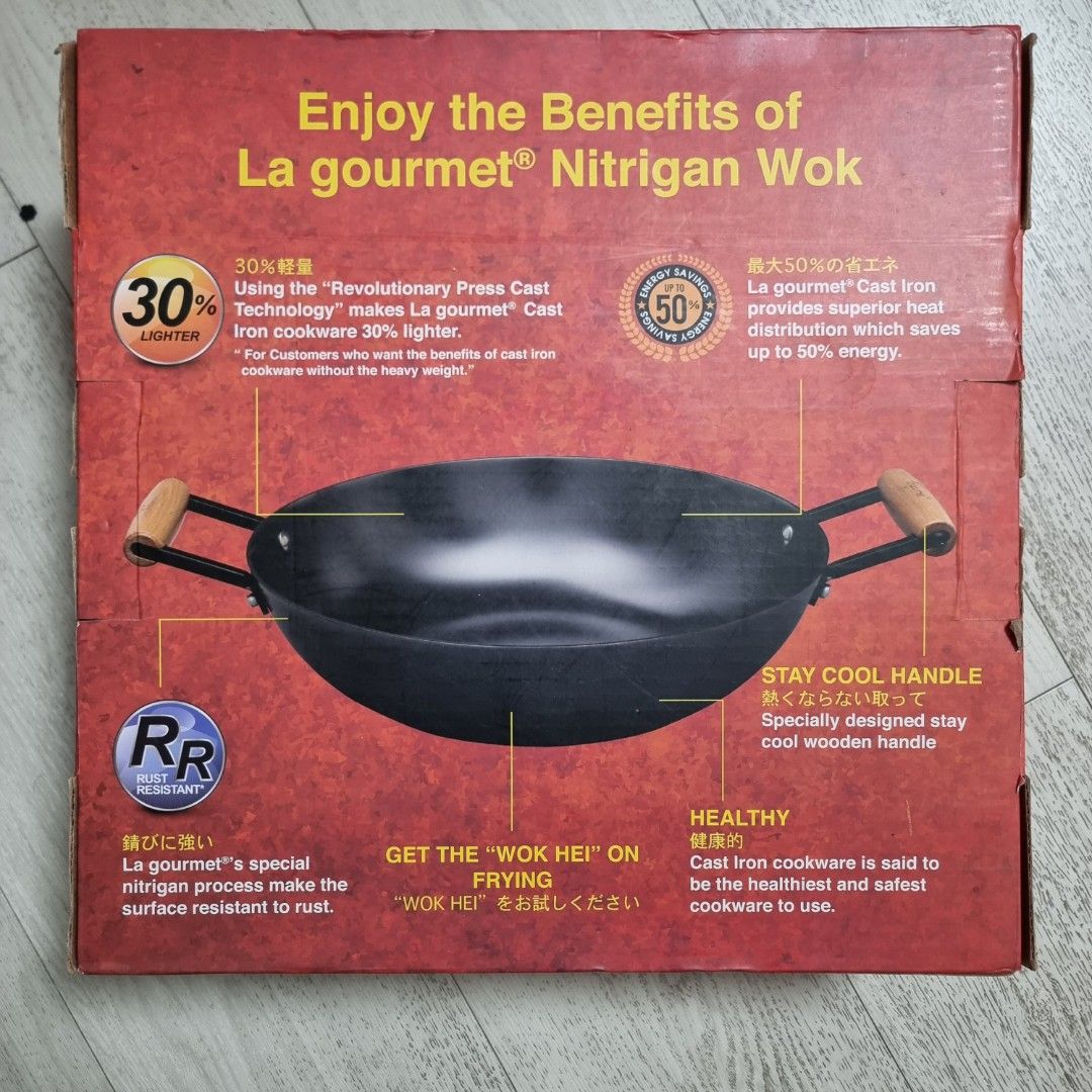 La gourmet nitrigan open wok, Furniture & Home Living, Kitchenware ...