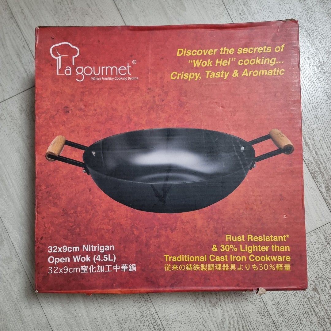 La gourmet nitrigan open wok, Furniture & Home Living, Kitchenware ...