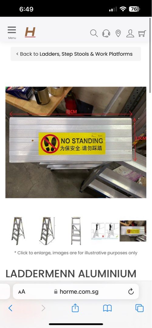 LADDERMENN ALUMINIUM HEAVY DUTY A-SHAPE STEP LADDER (4 STEPS TO 24 ...