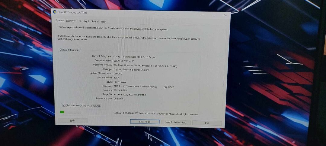 Lenovo IdeapadGaming 82EY (Ryzen 5 4600H / 8GB / 1650 Ti), Computers ...