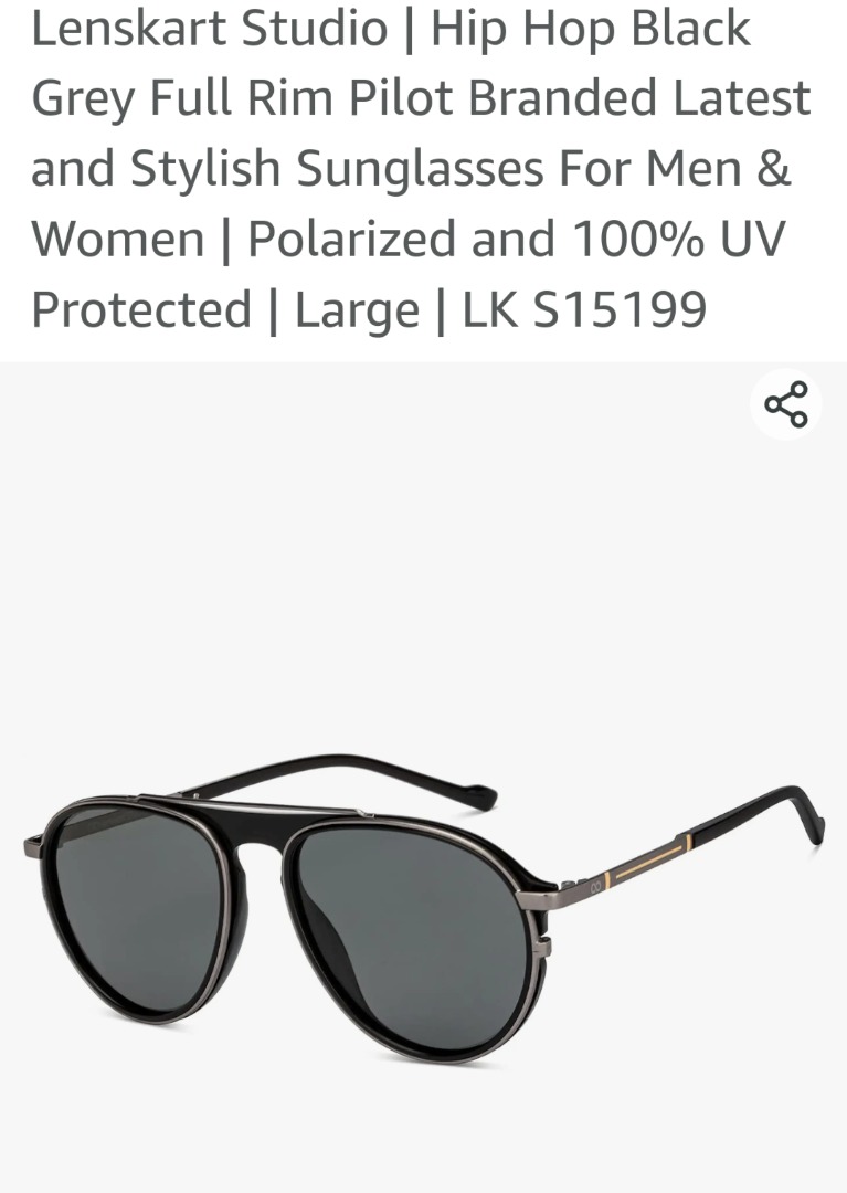Lenskart Sunglasses, Men's Fashion, Watches & Accessories, Sunglasses ...