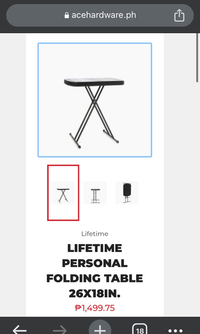 LifeTime Table 26 inches Free delivery within Manila, Furniture & Home ...