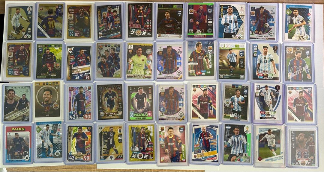 Lionel Messi Set of 81 football cards collection, Hobbies & Toys, Toys ...