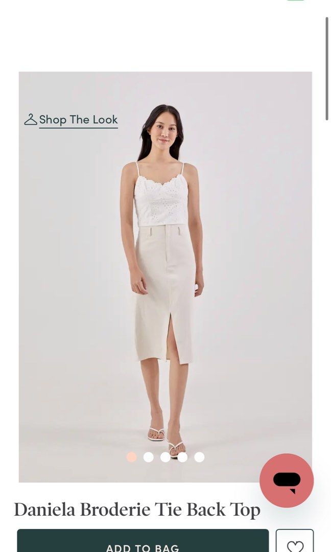 Love Bonito Daniela Tie Back Broderie Top, Women's Fashion, Tops ...