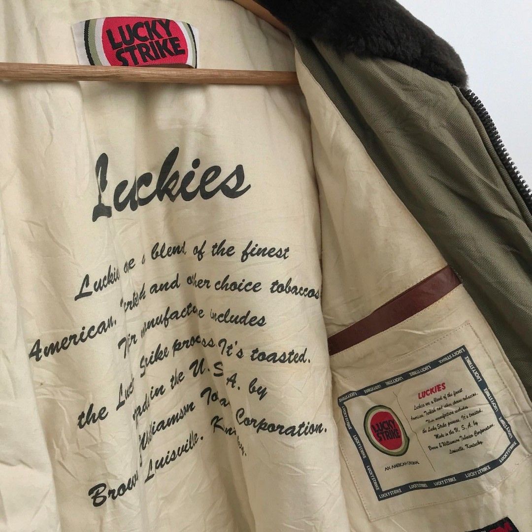 Lucky Strike B3 Cockpit USA Flight Bomber Jacket Thinsulate Original ...