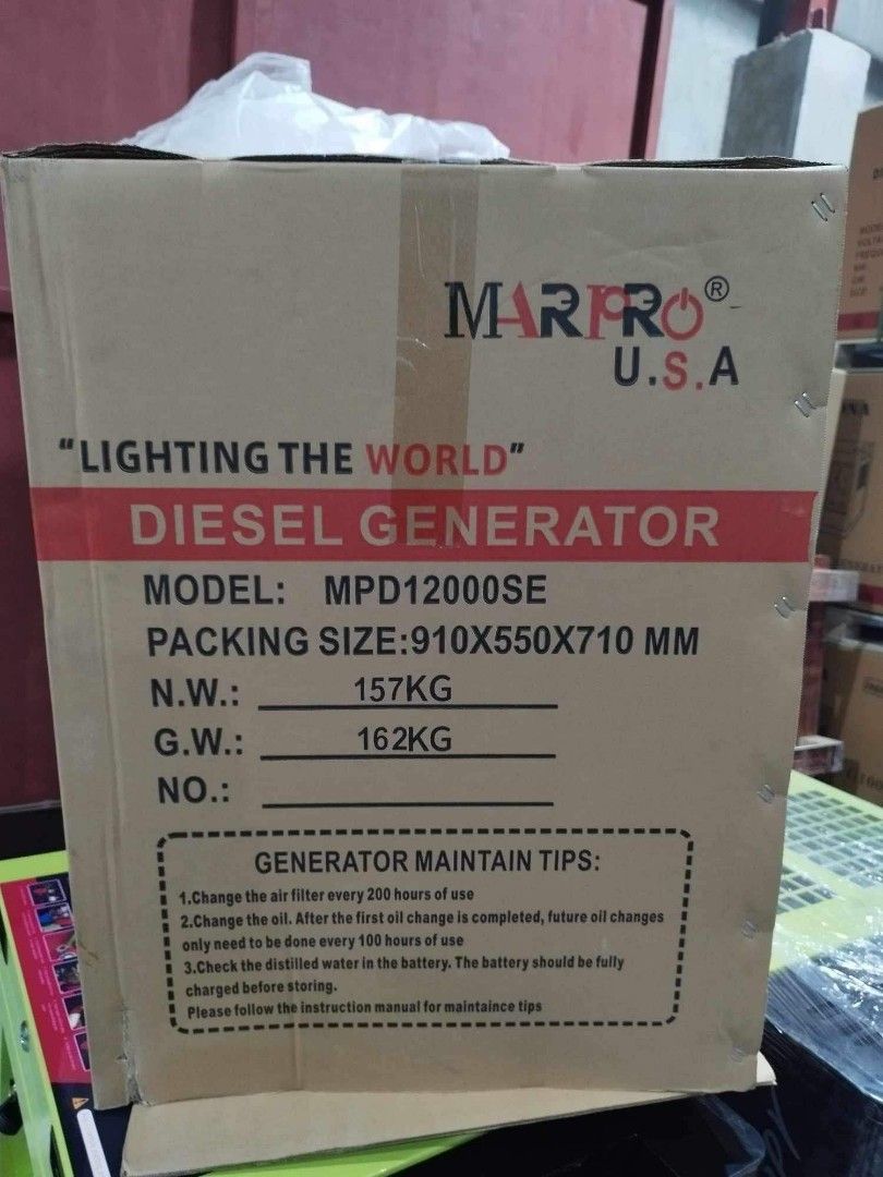 MARPRO USA SILENT DIESEL GENERATOR 12KVA (ATS READY), Commercial ...