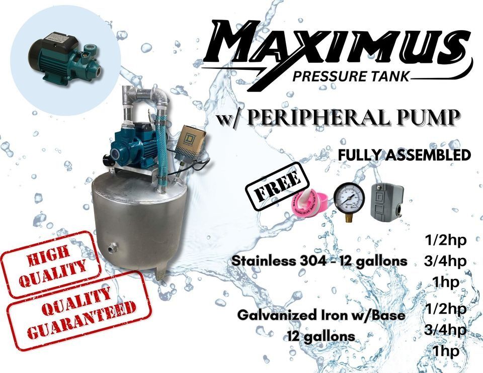MAXIMUS PRESSURE TANK with PERIPHERAL PUMP, Commercial & Industrial ...