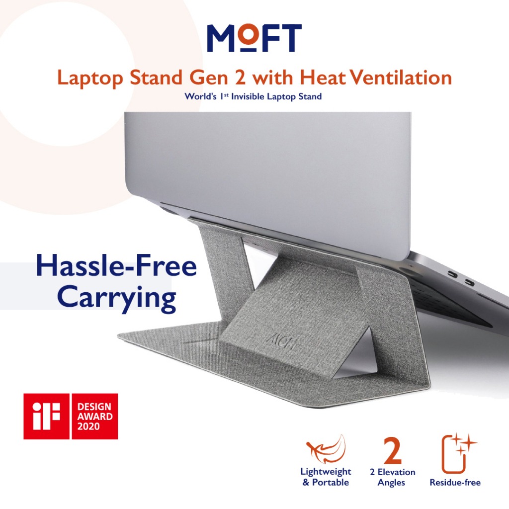 MOFT Laptop Stand Gen 2 with Heat Ventilation / Airflow Laptop Stand ...