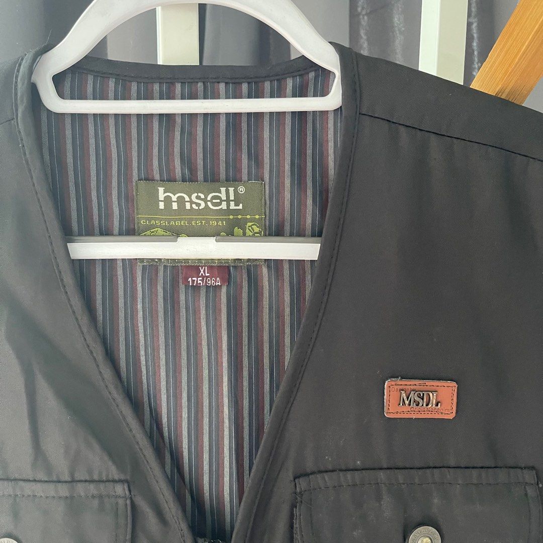 MSDL Black Vest, Men's Fashion, Coats, Jackets and Outerwear on Carousell