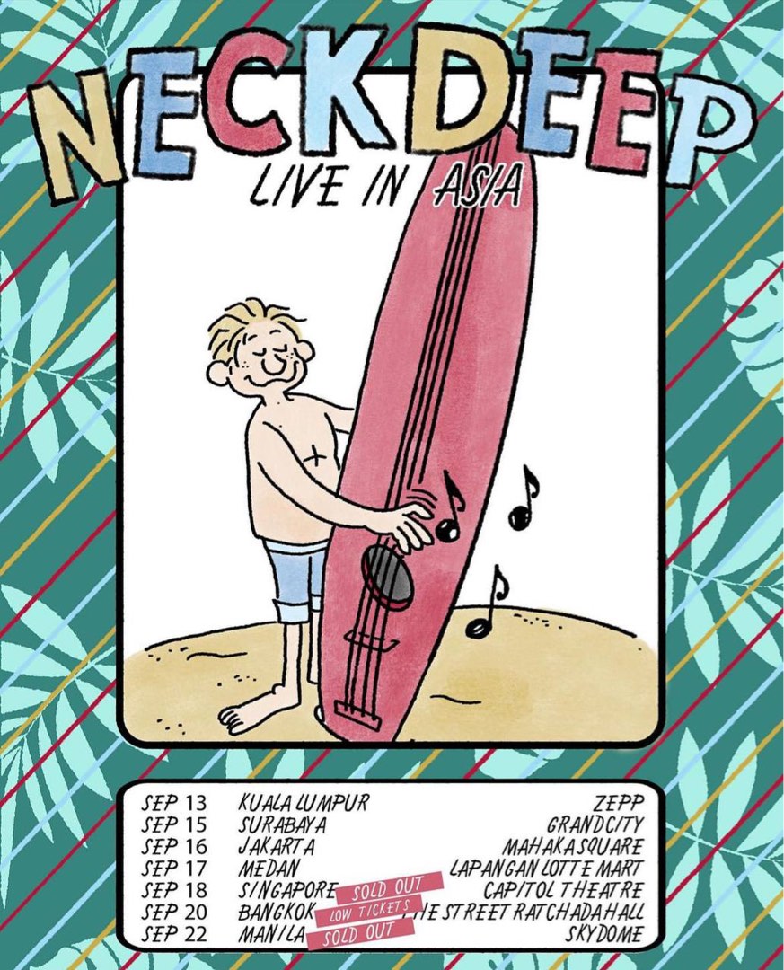 Neck Deep Concert Ticket, Tickets & Vouchers, Event Tickets on Carousell