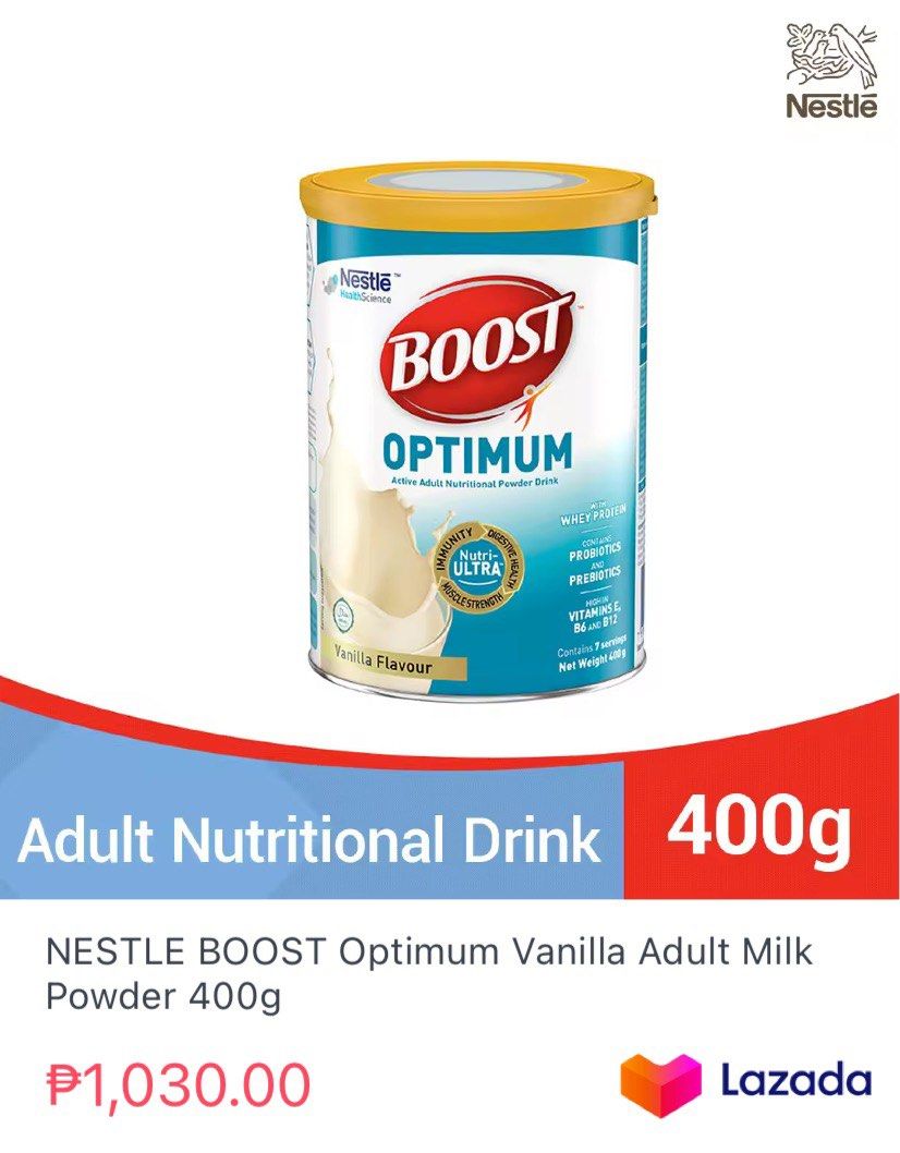 Nestle Boost Optimum, Food & Drinks, Other Food & Drinks on Carousell
