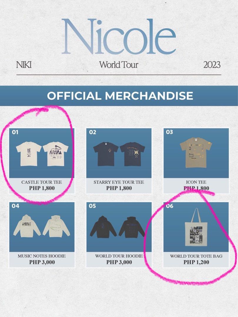 NIKI WORLD TOUR TOTE BAG, Hobbies & Toys, Memorabilia & Collectibles ...