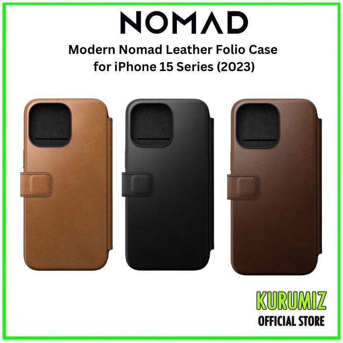 NOMAD Modern Nomad Leather Folio Case for iPhone 15 Series (2023 ...