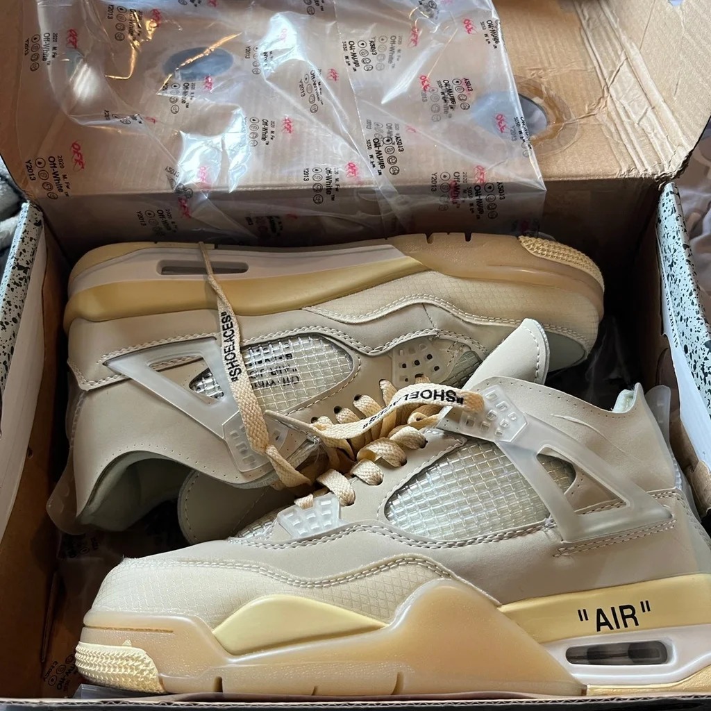 Off White Sail Jordan 4 Retro, Women's Fashion, Footwear, Sneakers on ...