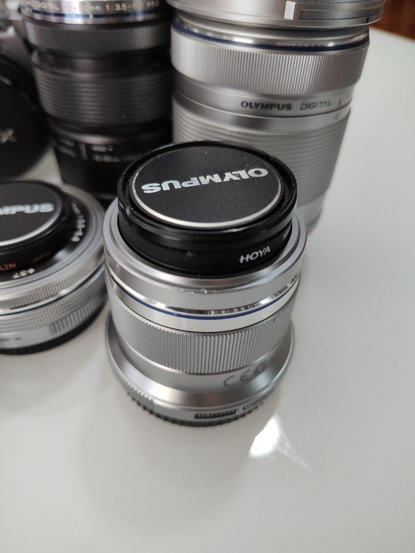 Olympus OMD EM5 Mk I with 5 lenses, Photography, Cameras on Carousell