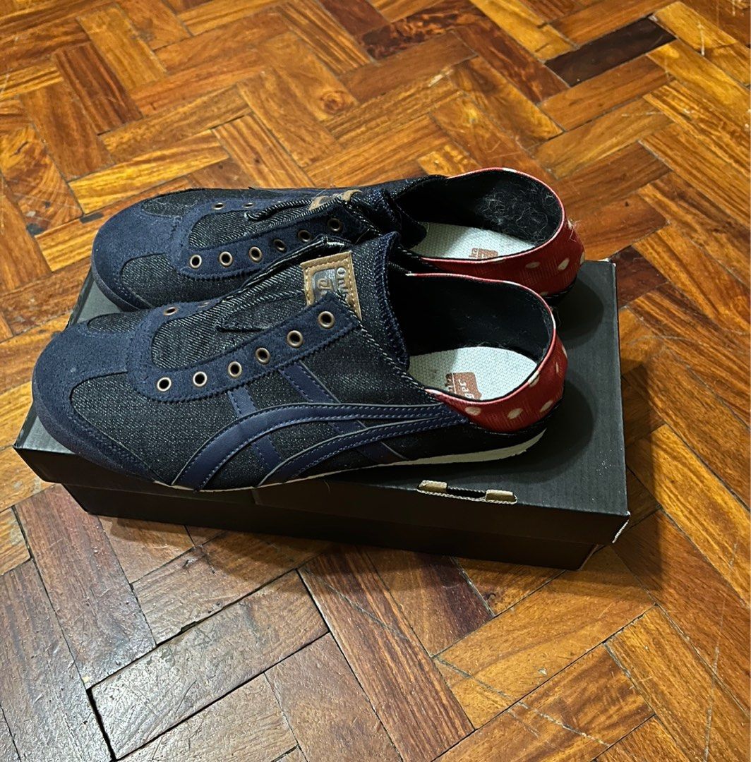 Onitsuka Tiger Denim Foldable Back, Women's Fashion, Footwear, Sneakers ...