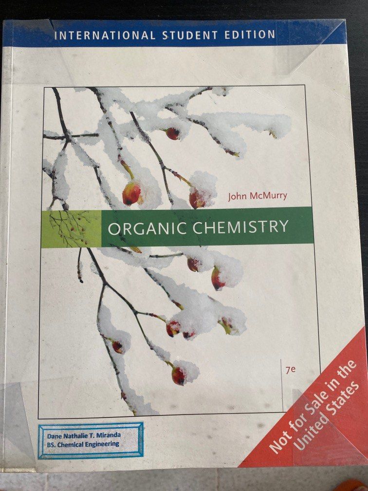 Organic Chemistry 7th edition by McMurry, Hobbies & Toys, Books ...