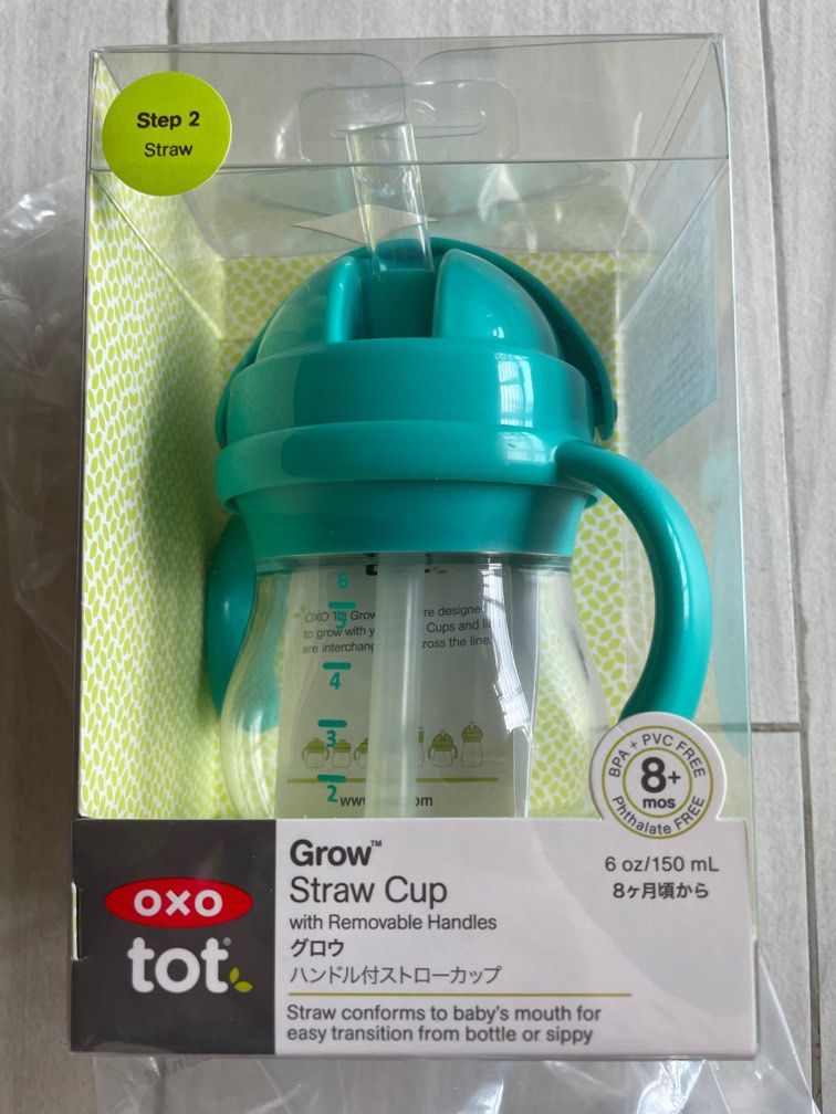 Oxo tot Grow straw cup with removable handles, Babies & Kids, Nursing ...