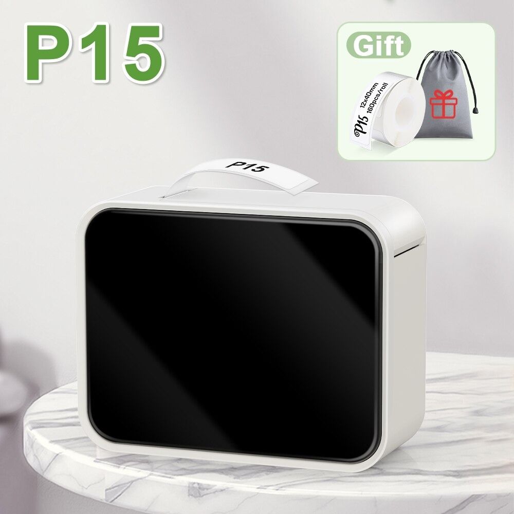 P15 Thermal Label Printer Portable Mini Wireless Bluetooth Label Maker Similar as Niimbot D11 ...