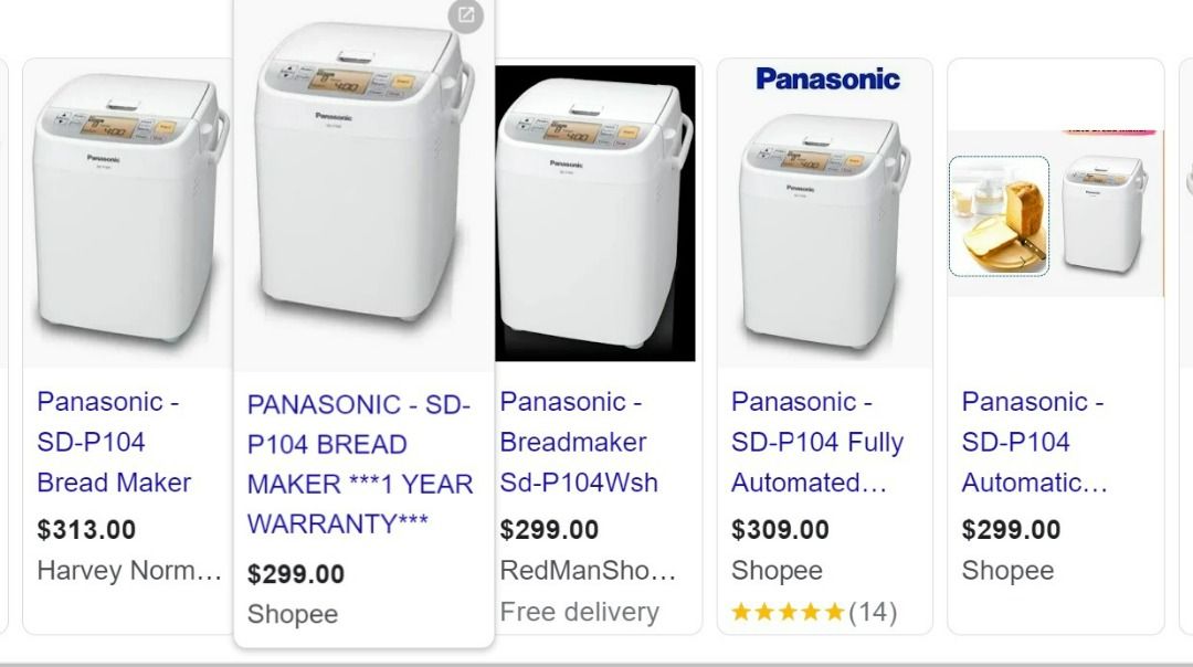 PANASONIC Automatic Bread Maker Model : SD-P104, TV & Home Appliances, Kitchen Appliances ...