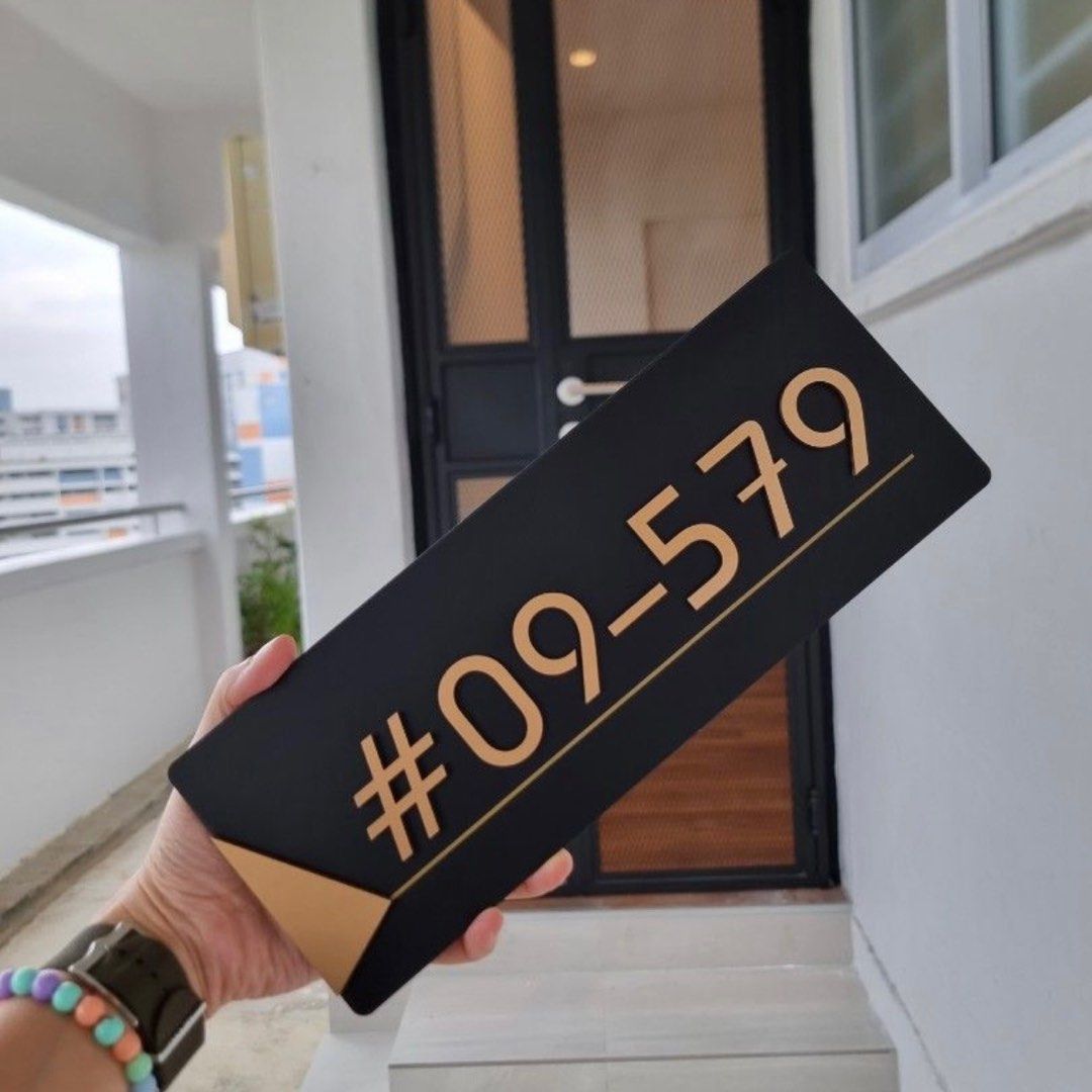 Personalised Unit Signage Door Sign, Furniture & Home Living, Outdoor ...