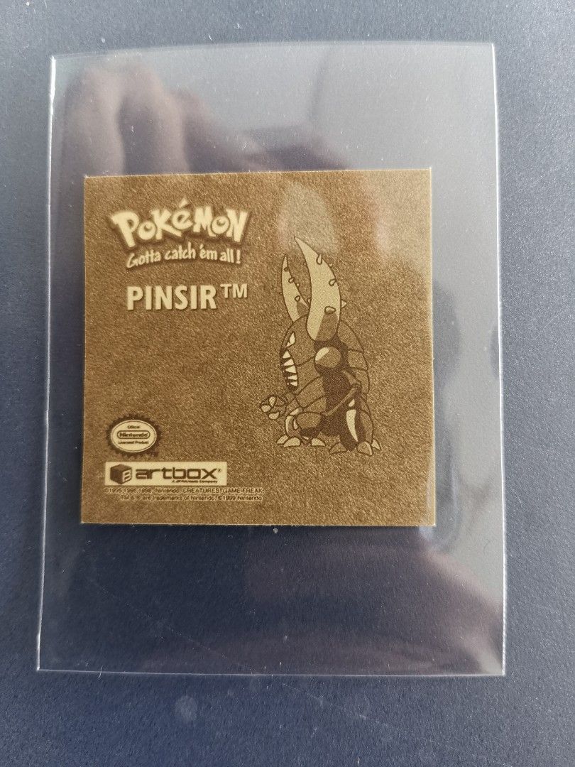 Pinsir G03 Gold Prism Holo Pokemon 1999 Artbox Sticker, Hobbies & Toys ...