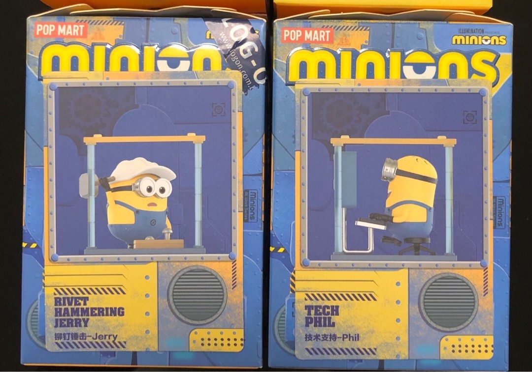 Popmart Minion at work Bob and Tim better together Skullpanda Dimoo ...