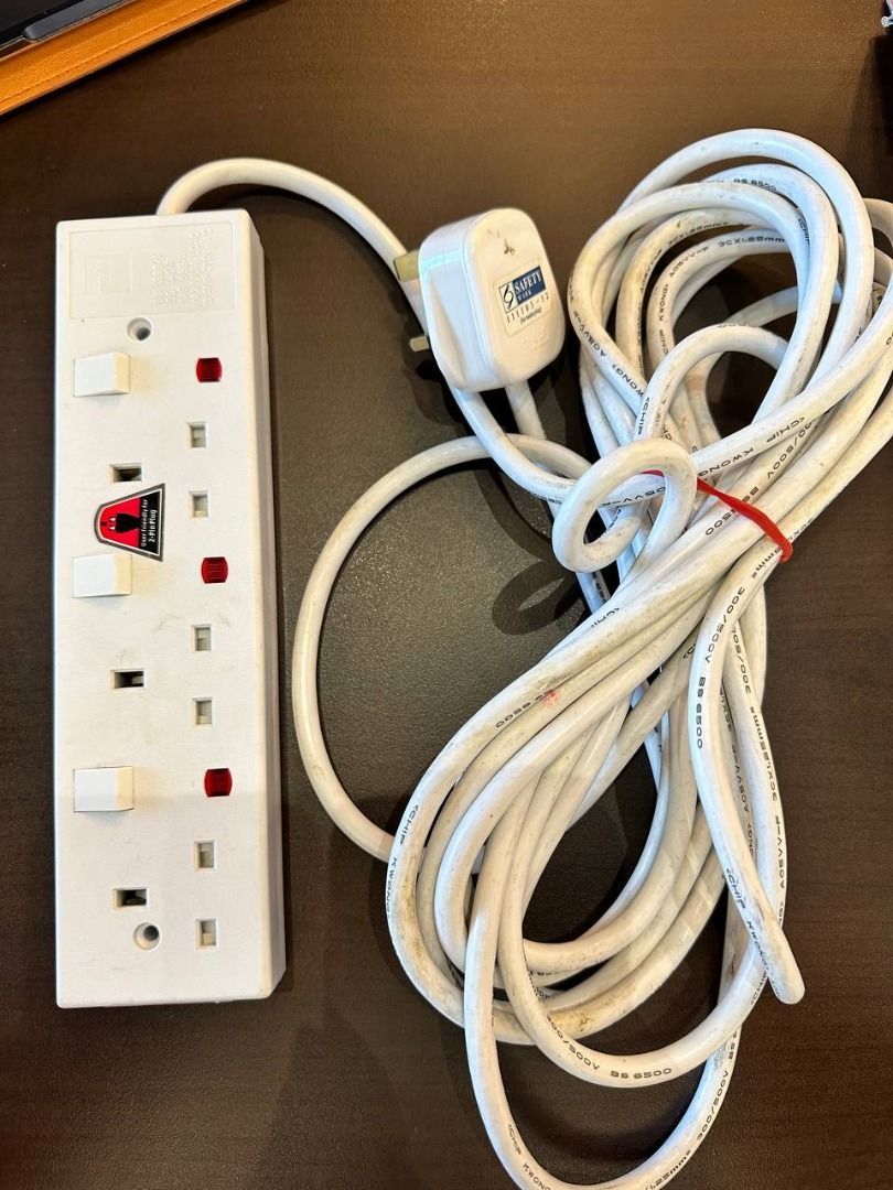 Portable Socket Outlet - 6m, 3 Gang, TV & Home Appliances, Electrical ...