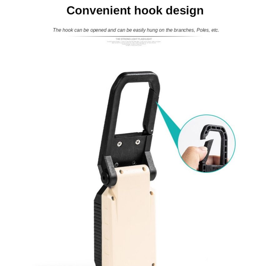 Portable Torchlight ultra bright Mini Foldable Clip Hook Work Light ...
