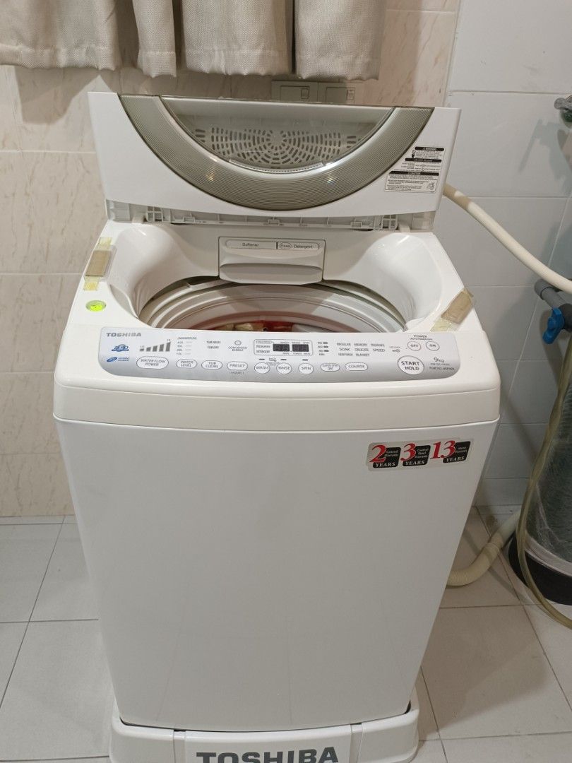 Preloved Toshiba DD inverter Washing Machine 9kg, TV & Home Appliances, Washing Machines and ...