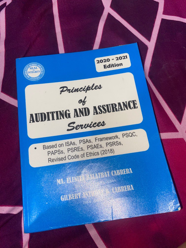 Principles of Auditing and Assurance 2020-2021 Edition by Cabrera ...
