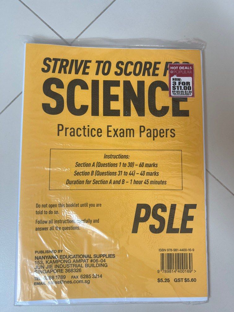 PSLE practise paper, Hobbies & Toys, Books & Magazines, Assessment ...