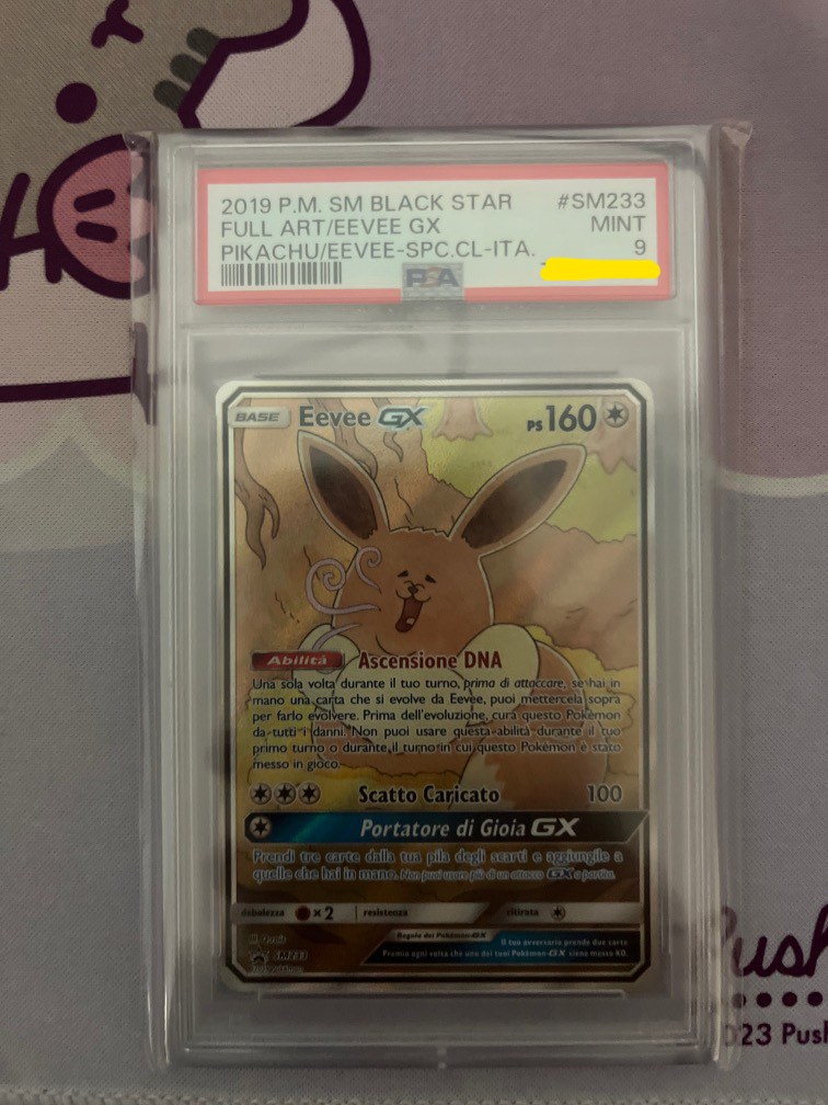 PTCG TCG Pokemon Card SM Sun and Moon Black Star Promo Eevee Gx AA Alternate Art SM233 PSA Slab ...