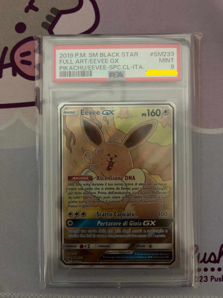 PTCG TCG Pokemon Card SM Sun and Moon Black Star Promo Eevee Gx AA Alternate Art SM233 PSA Slab ...