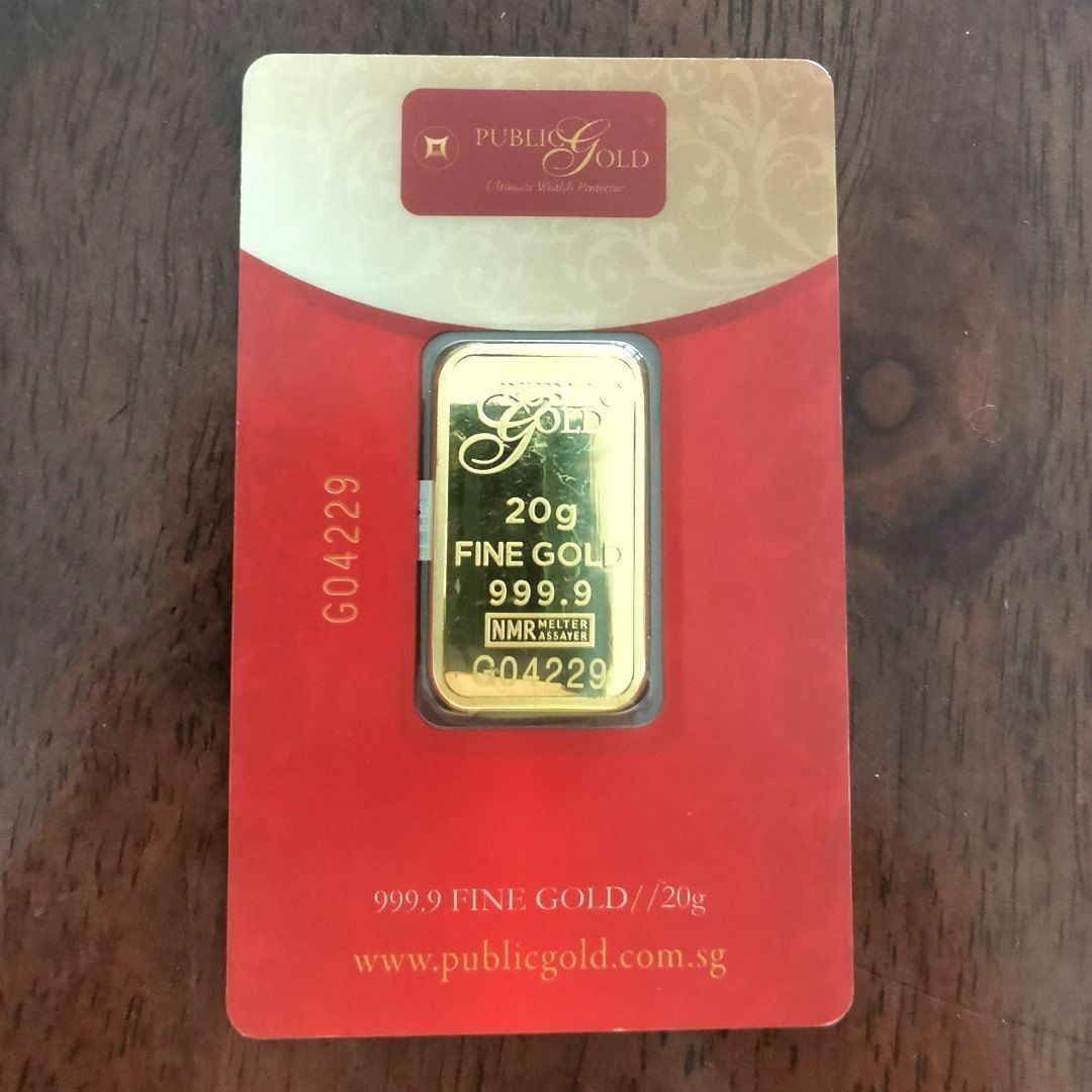 Public Gold 20g 999.9 Gold Bar with Cert (1 pc), Men's Fashion, Watches ...